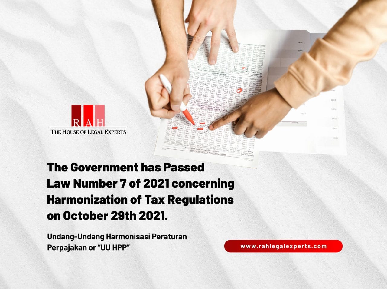 The government has passed Law Number 7 of 2021 concerning Harmonization ...